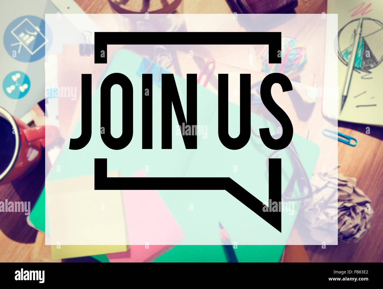 Join Us Invitation Support Business Concept Stock Photo - Alamy