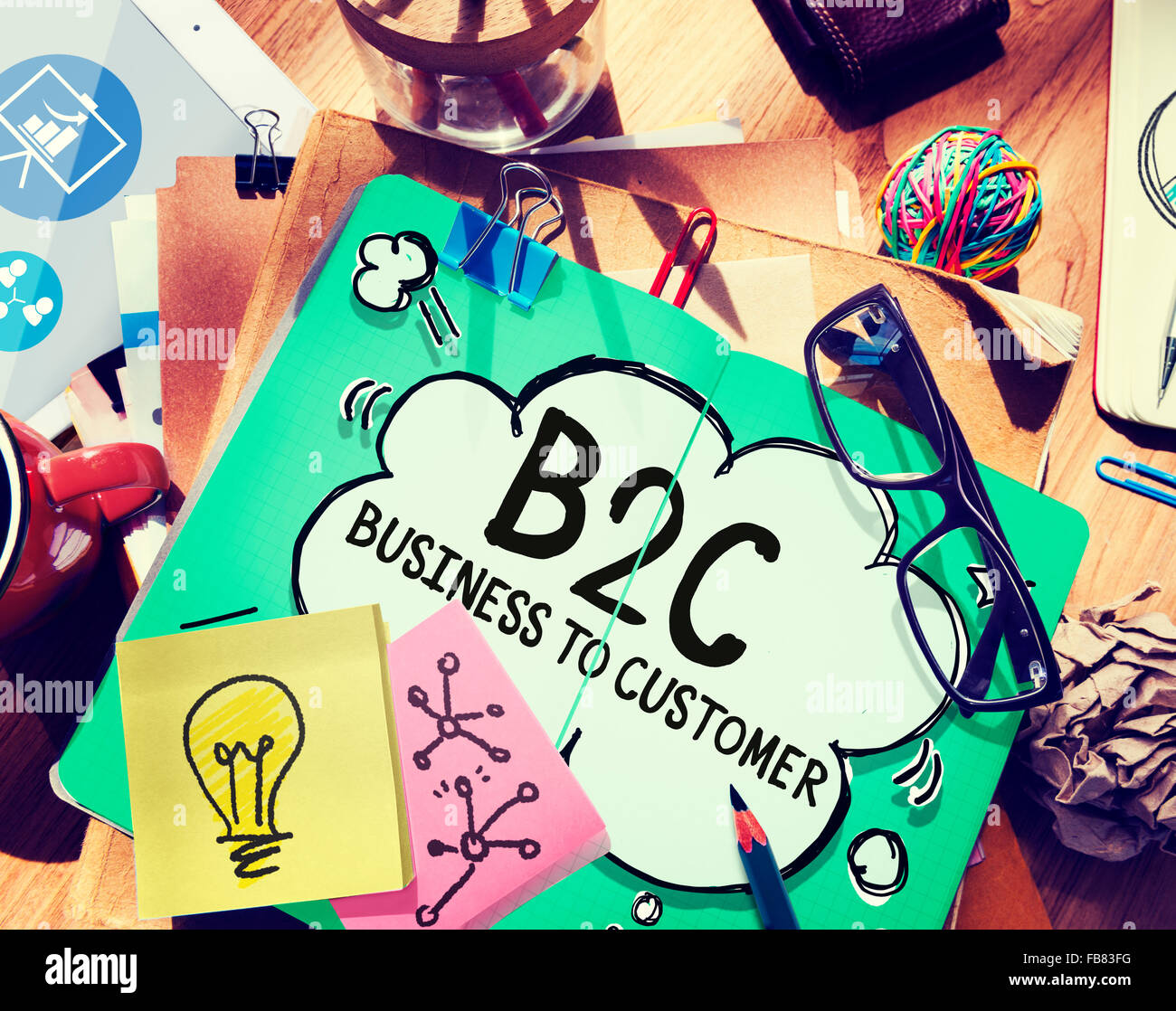 Business To Customer Consumer Commerce Contact Concept Stock Photo - Alamy