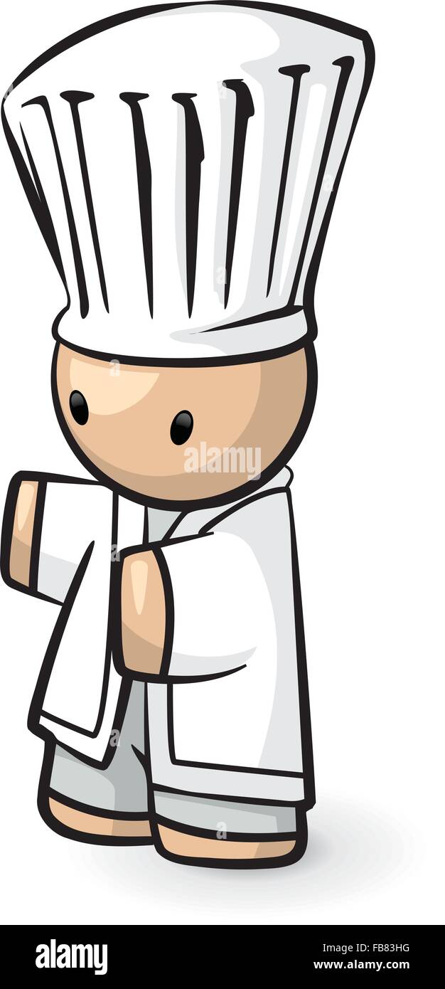 A tiny chef presenting something in your design Stock Vector Image ...