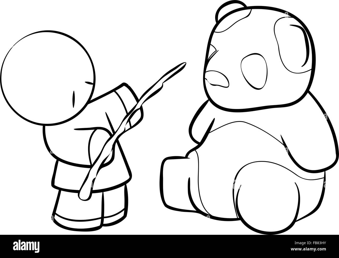 Panda vector vectors Black and White Stock Photos & Images - Alamy