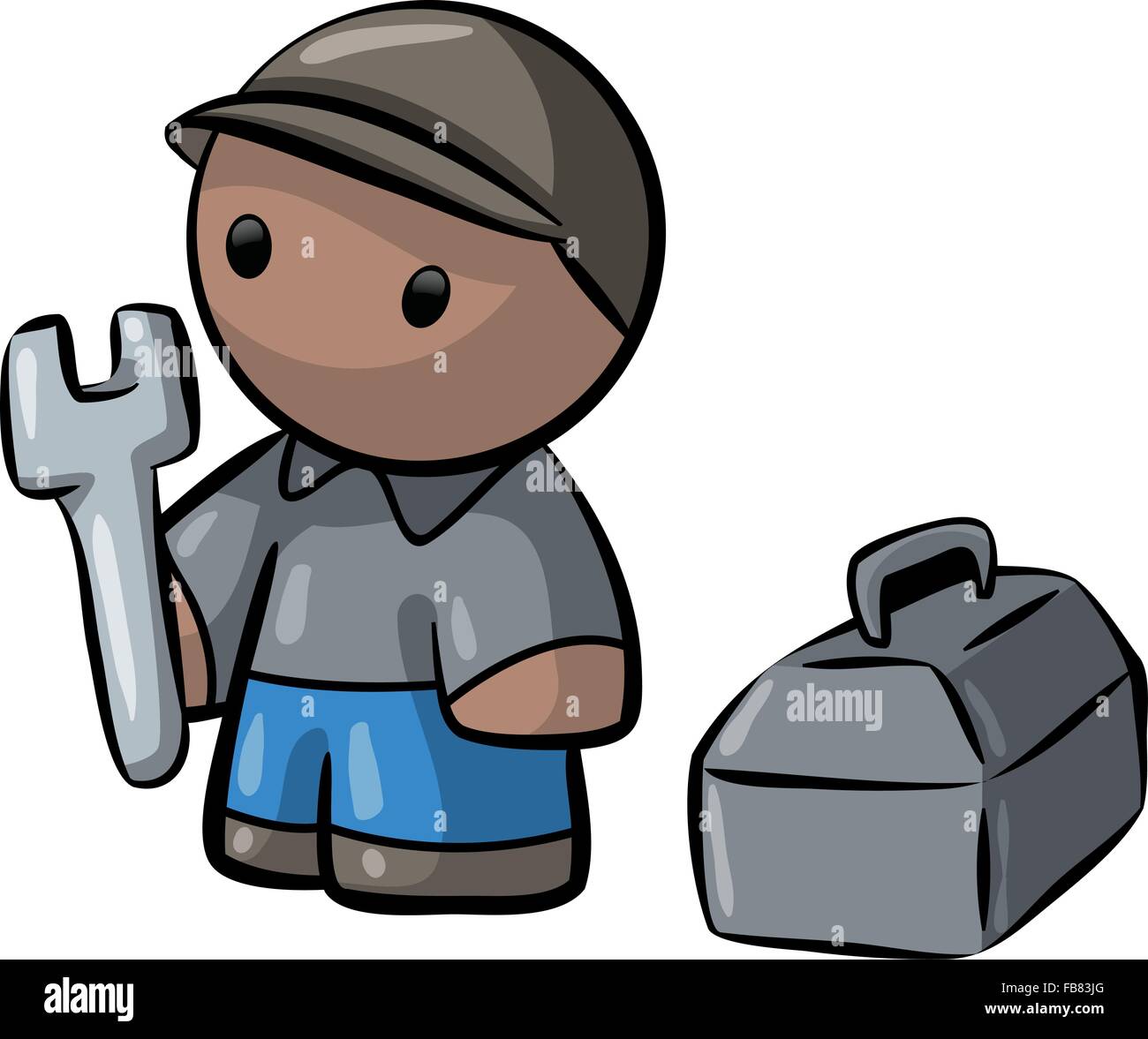 A little contractor man cartoon Stock Vector Image & Art - Alamy