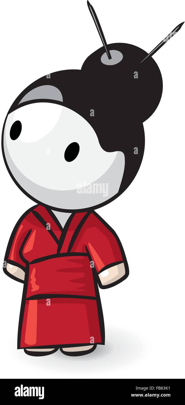 Cartoon geisha hi-res stock photography and images - Alamy