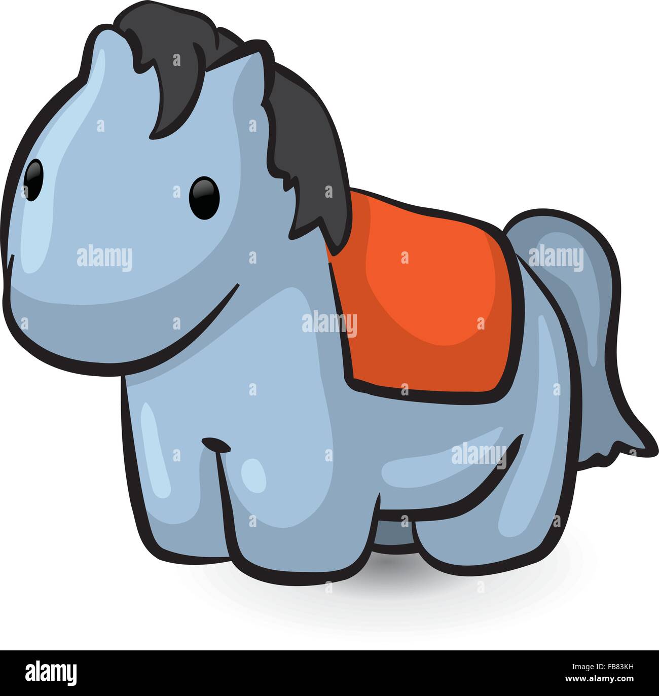 A cute little blue horse Stock Vector Image & Art - Alamy