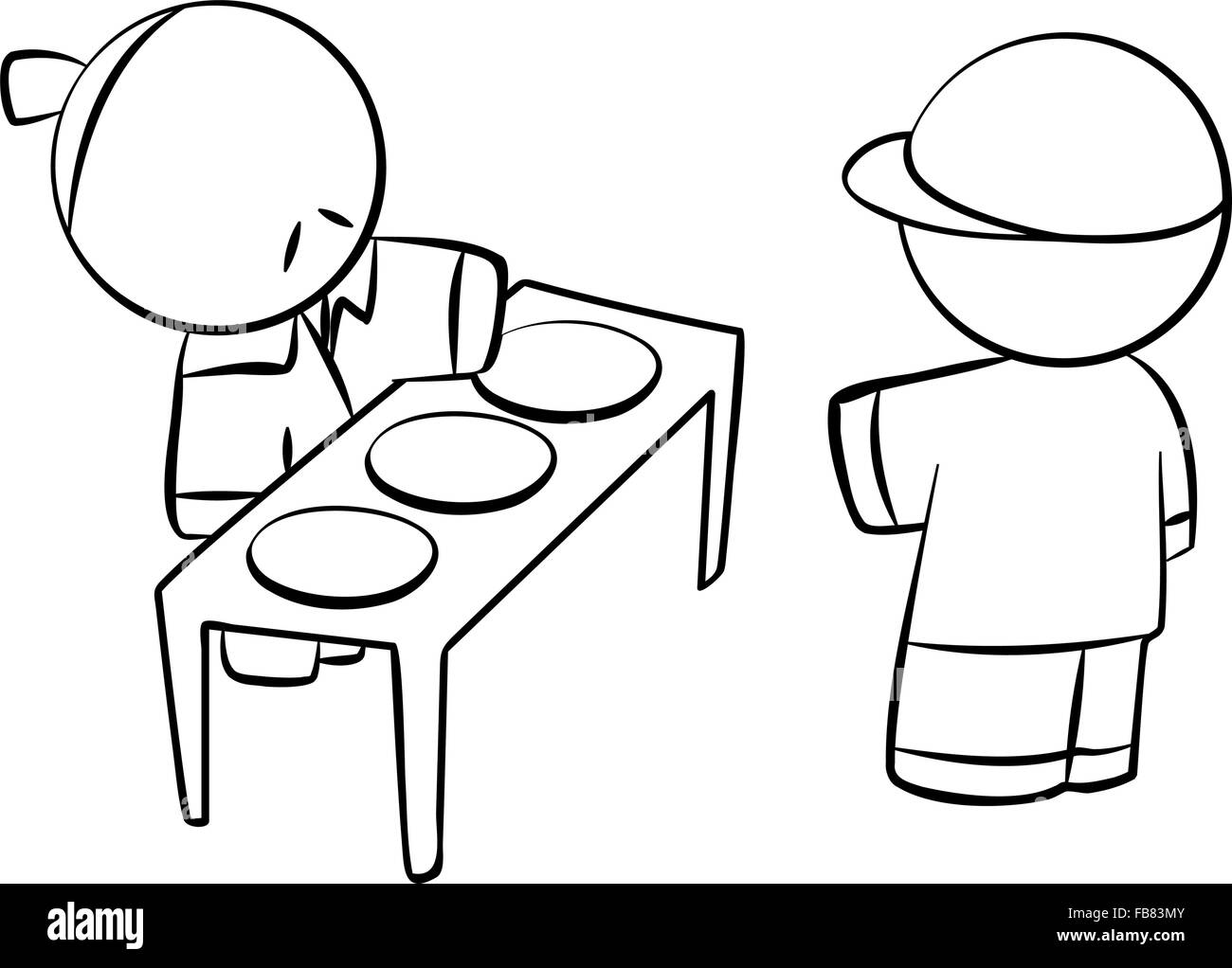 Line drawing of food choice Stock Vector Image & Art - Alamy