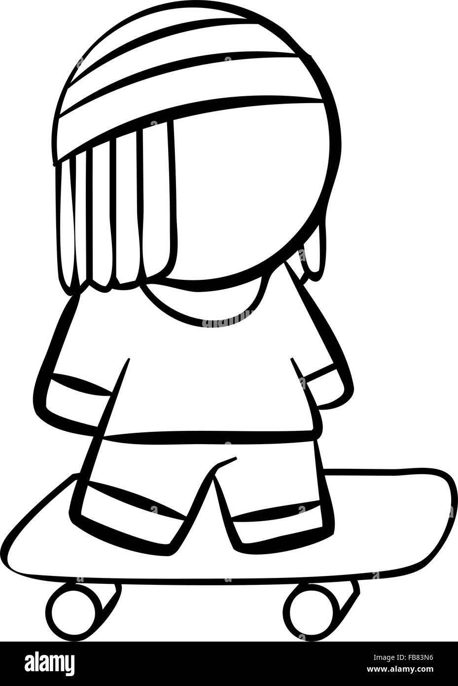 Vector outline of a child Black and White Stock Photos & Images - Alamy