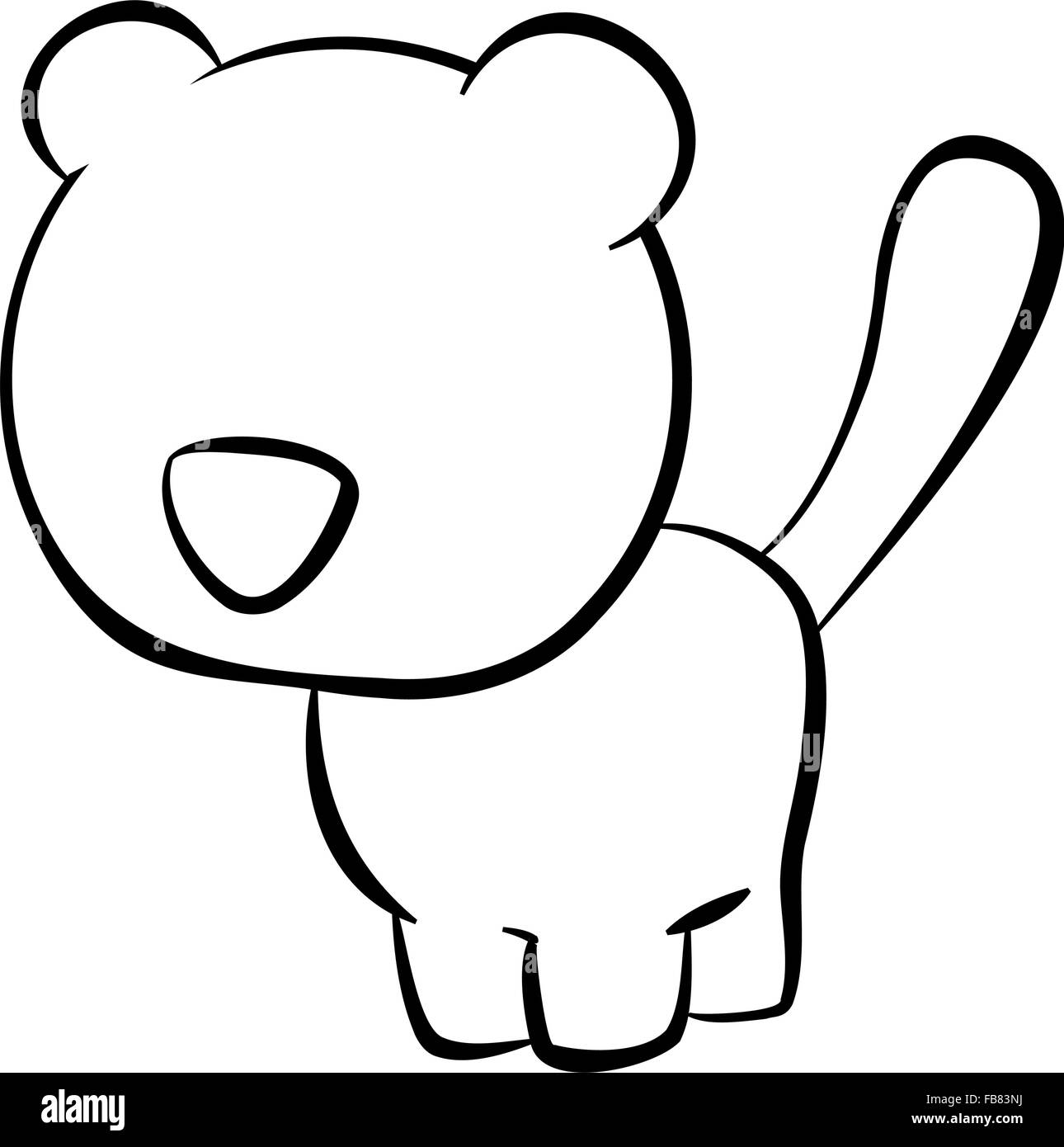 Line drawing of kitty cat Stock Vector Image & Art - Alamy