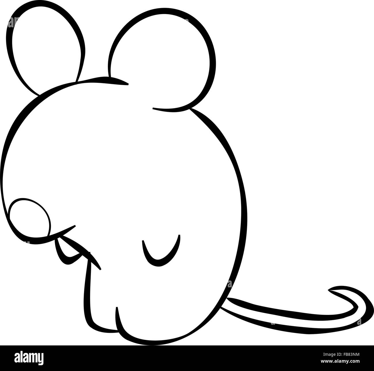 Line drawing of a mouse Stock Vector Image & Art - Alamy