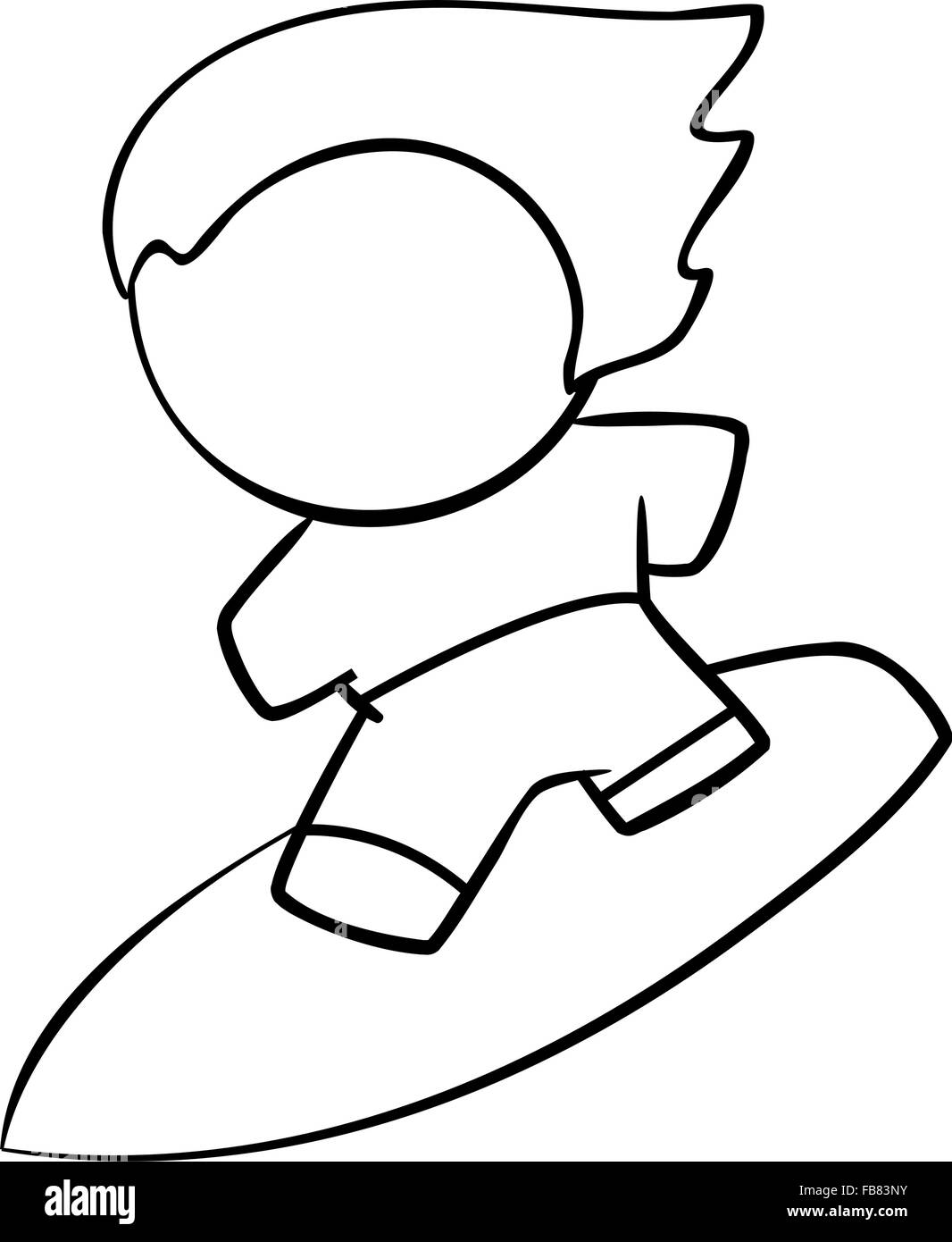 Line drawing of surfer Stock Vector Image & Art - Alamy