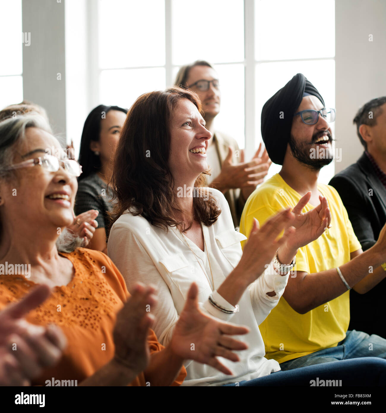 Audience Applaud Clapping Happines Appreciation Training Concept Stock ...