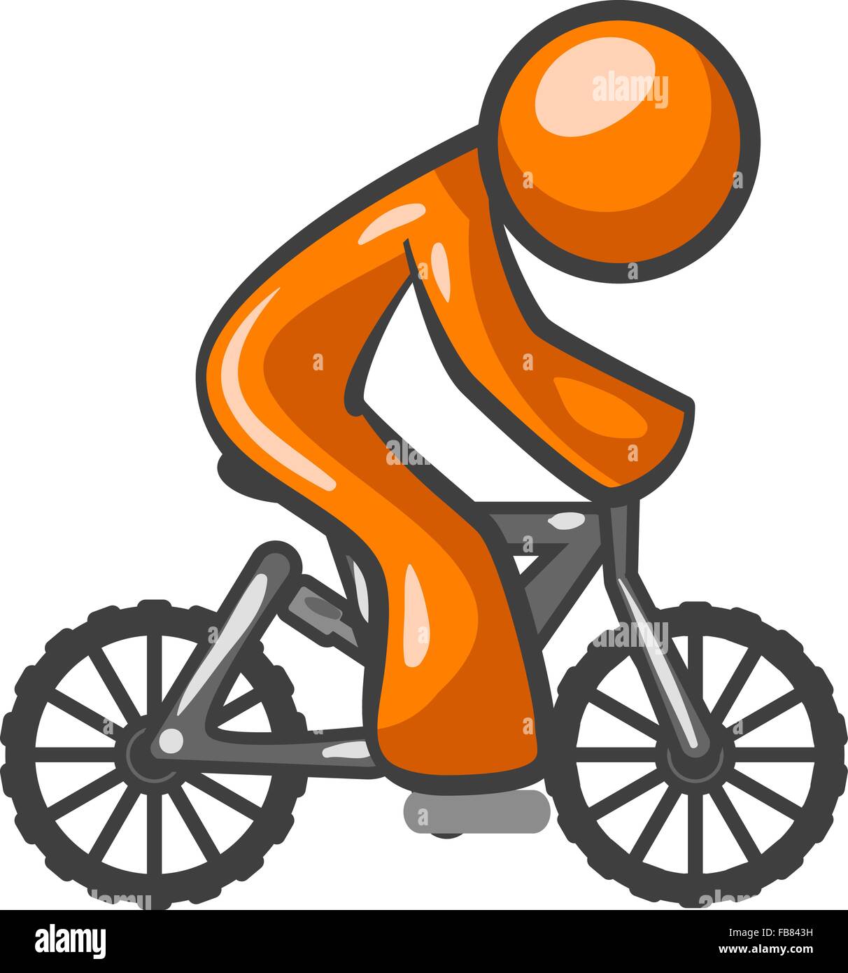 Riding a bicycle side view Cut Out Stock Images & Pictures - Alamy