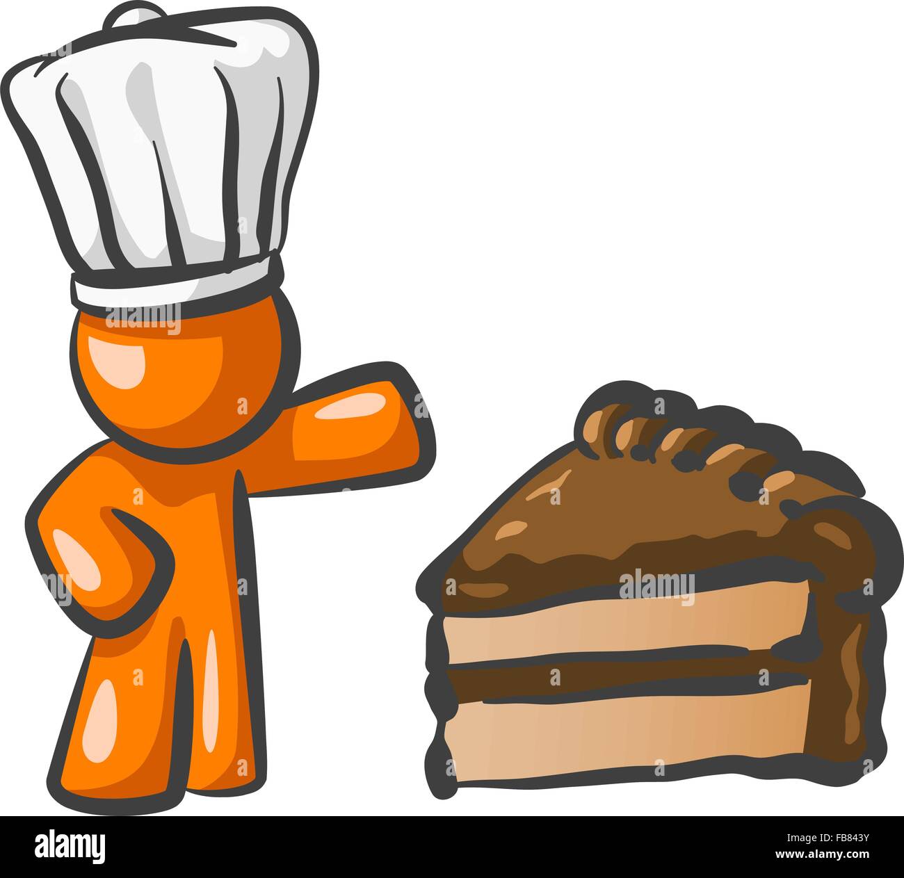 Cartoon chef dessert delicious cake hi-res stock photography and images ...