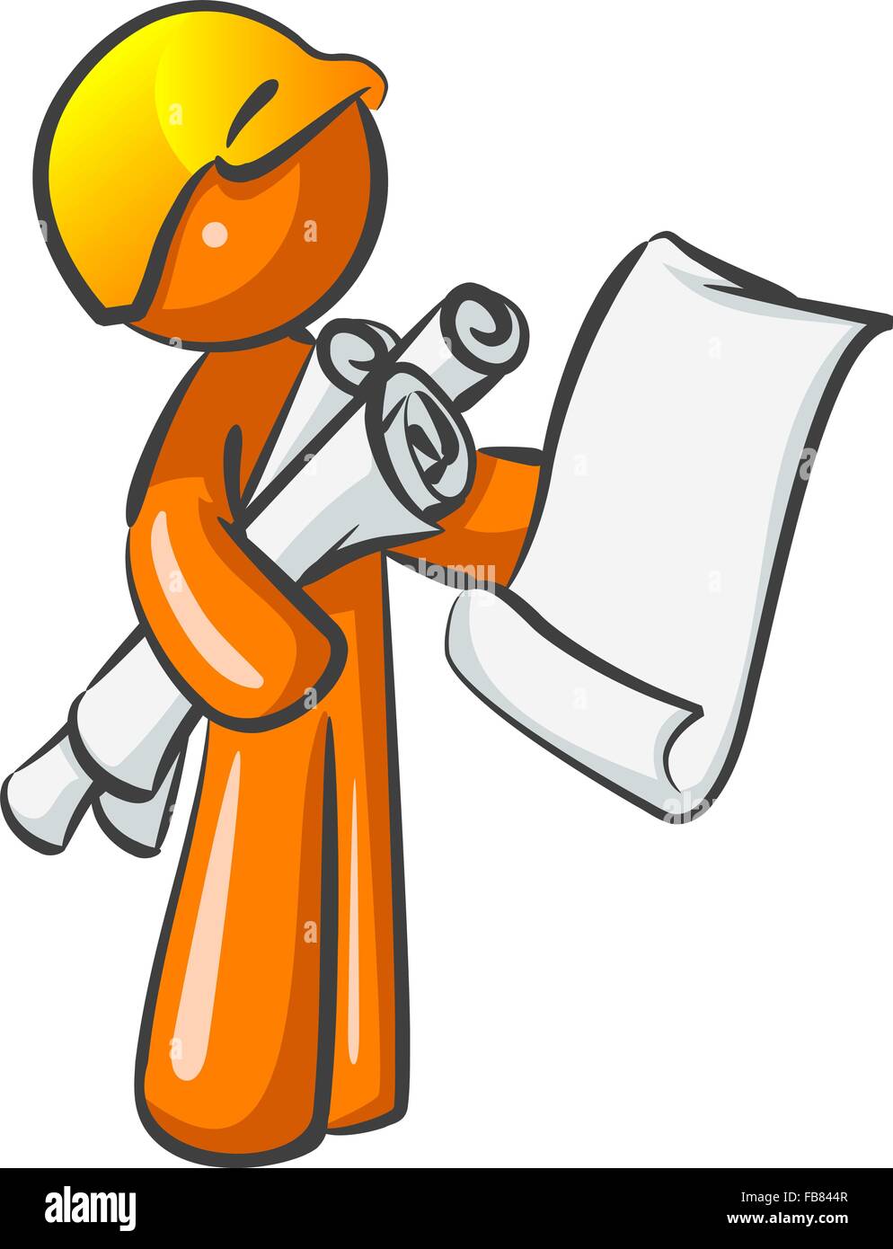 Cartoon figure architect hi-res stock photography and images - Alamy