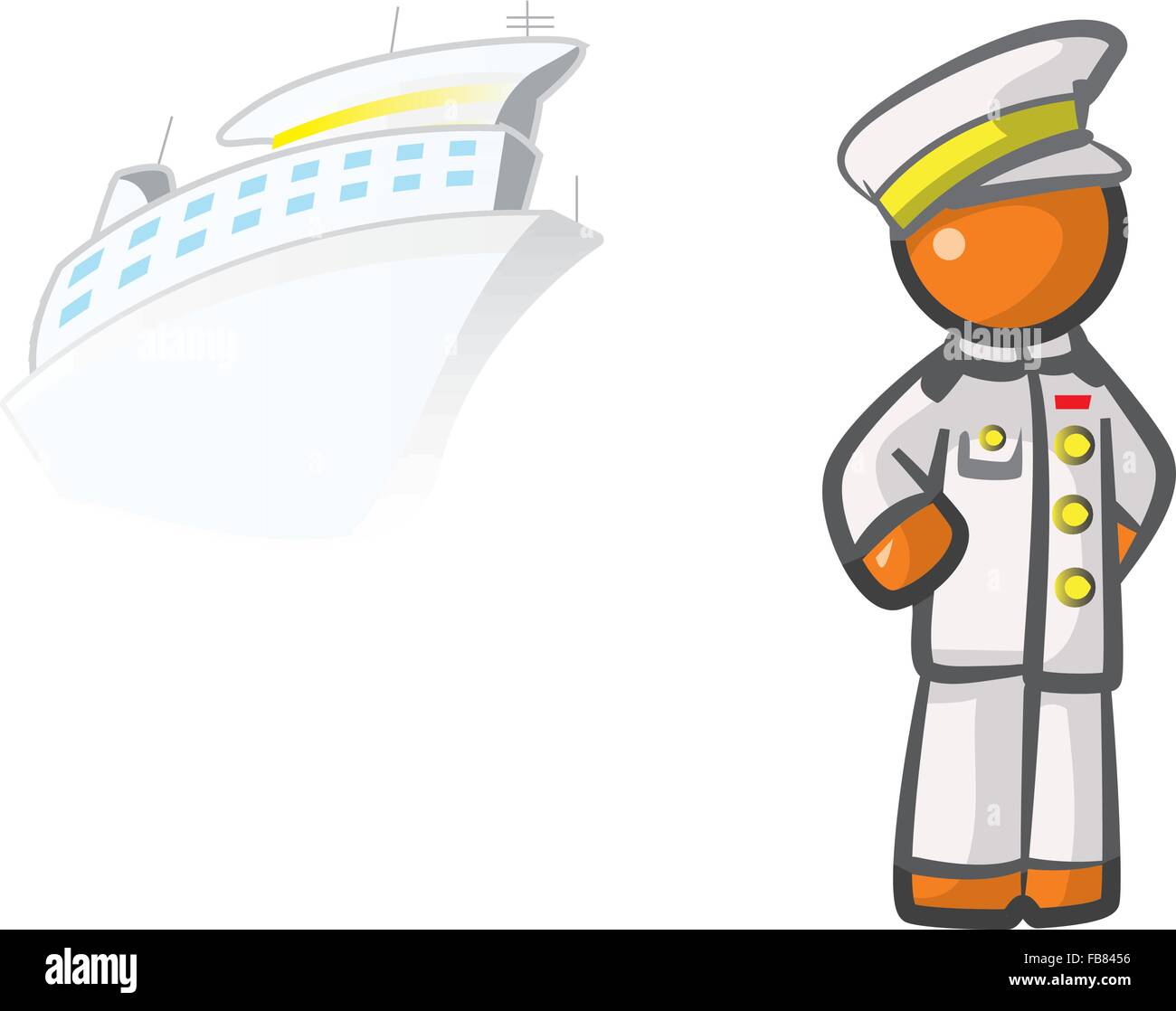 Skipper standing Stock Vector Images - Alamy