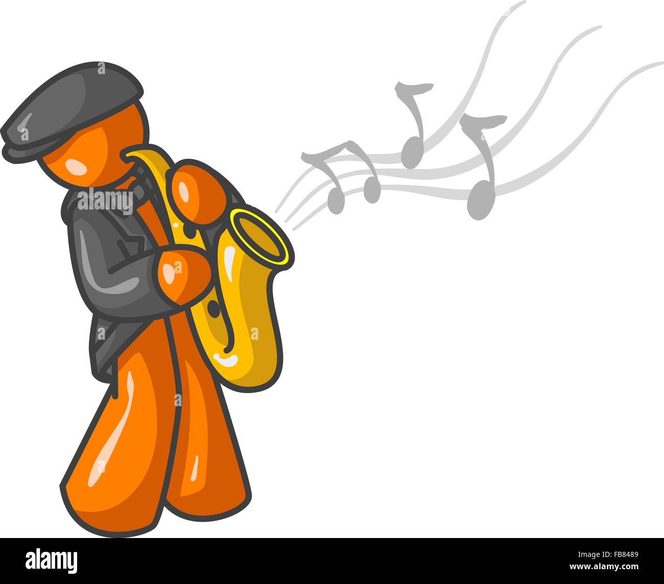 Playing the saxaphone Stock Vector Images - Alamy