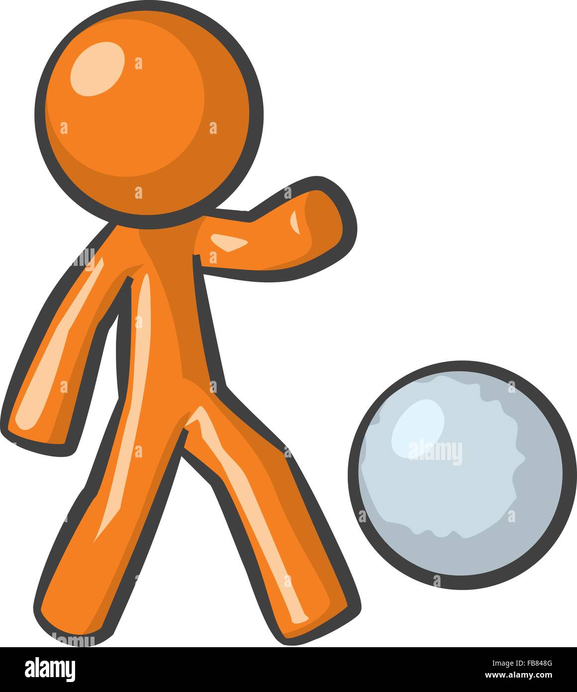 Kick the ball kicking the ball Stock Vector Images - Alamy