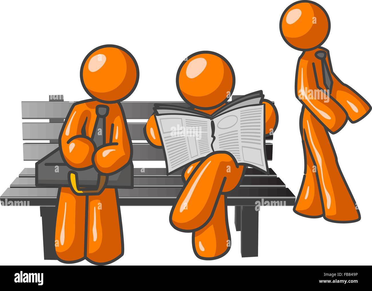People Reading Newspaper Clip Art