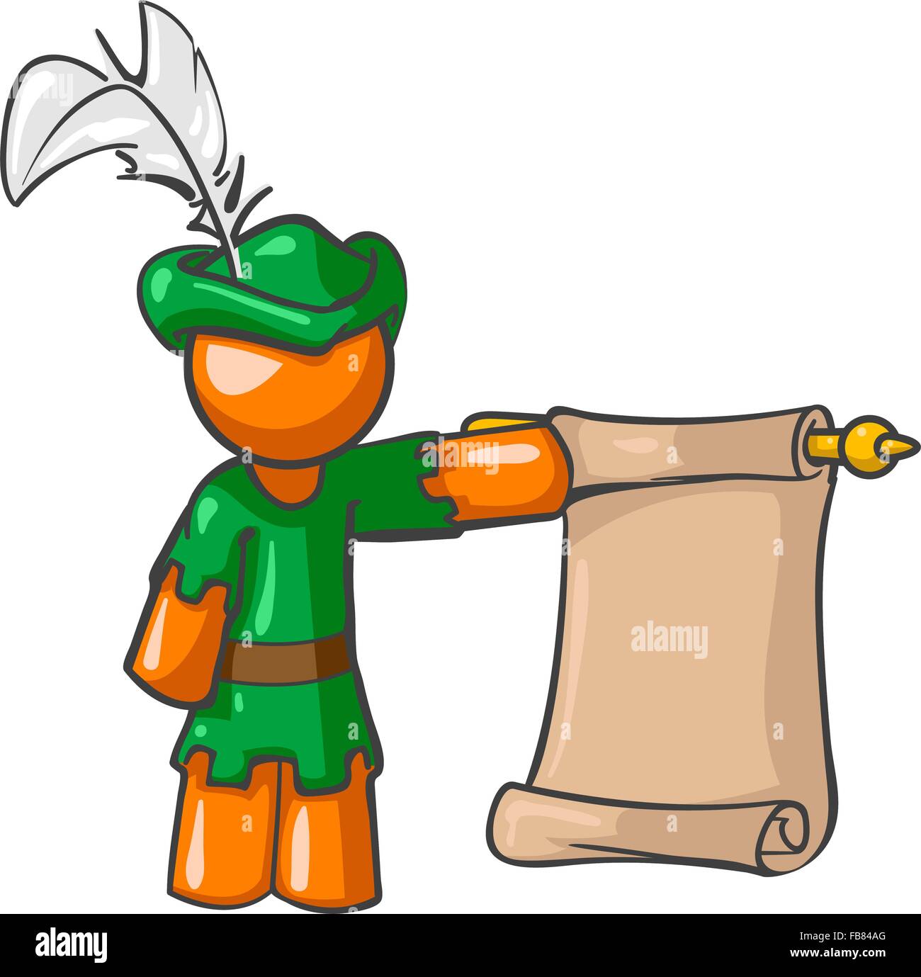 Man with scroll Stock Vector Images - Alamy