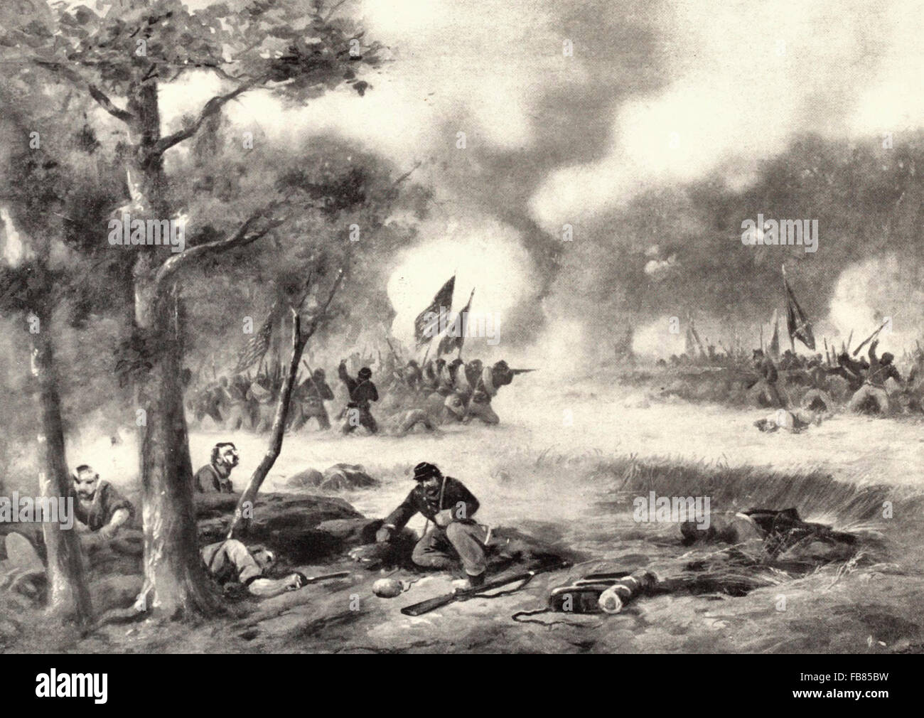 The whirlpool in the Wheatfield, Second Day, Battle of Gettysburg, USA ...