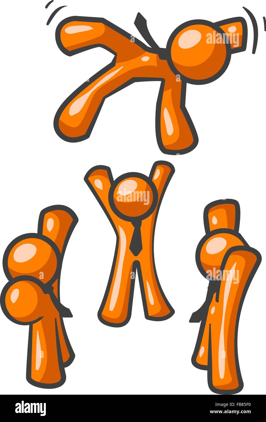 Men in orange Stock Vector Images - Alamy