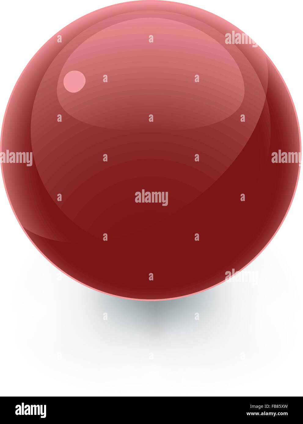A vector illustration of a glossy red spherical design element for use ...