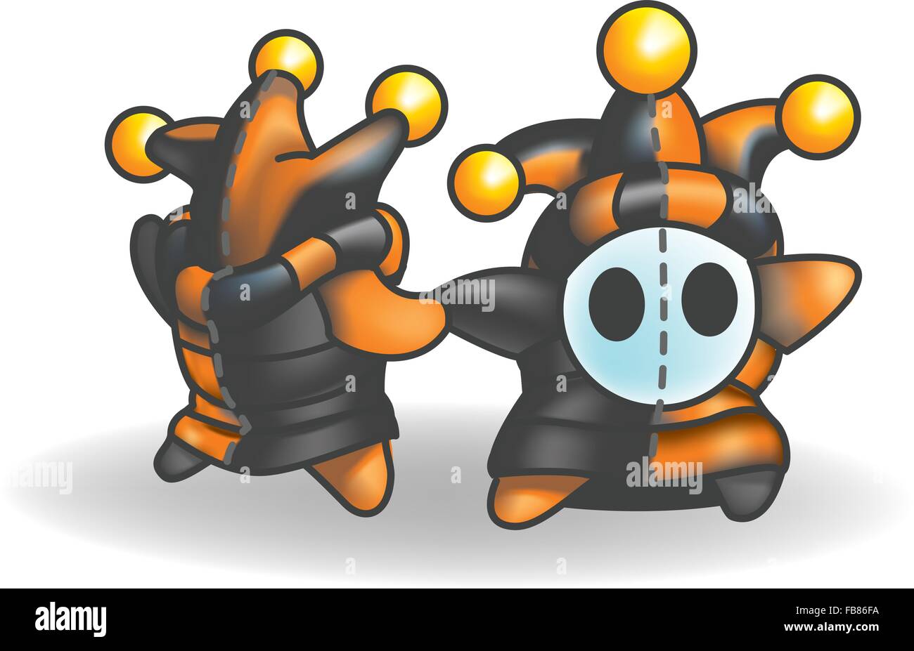 Little jester or joker characters dancing in circles Stock Vector Image ...