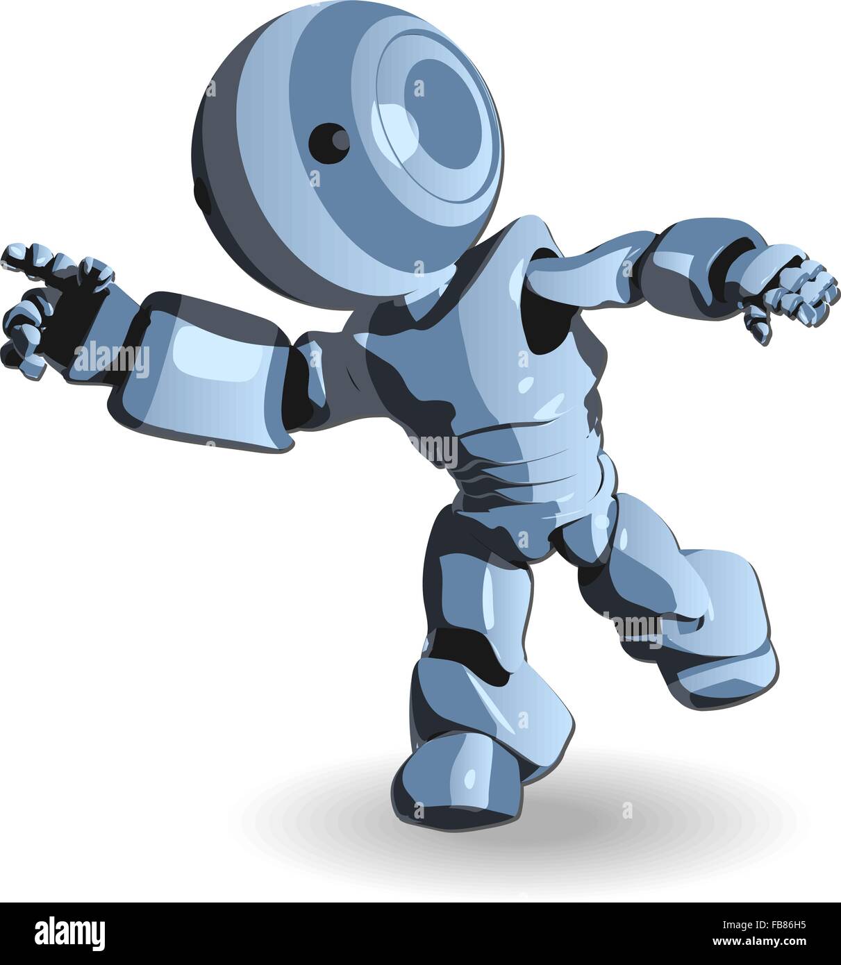 Cartoon running robot illustration hi-res stock photography and images ...