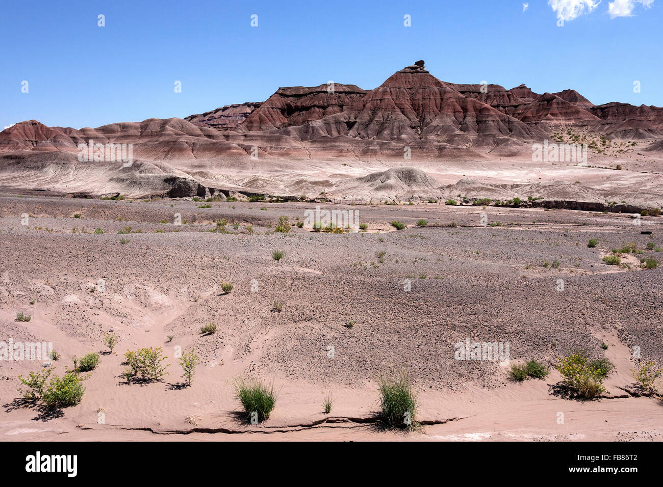 Rocks in barren landscape, erosion, US Highway 89, at Cameron, Arizona ...