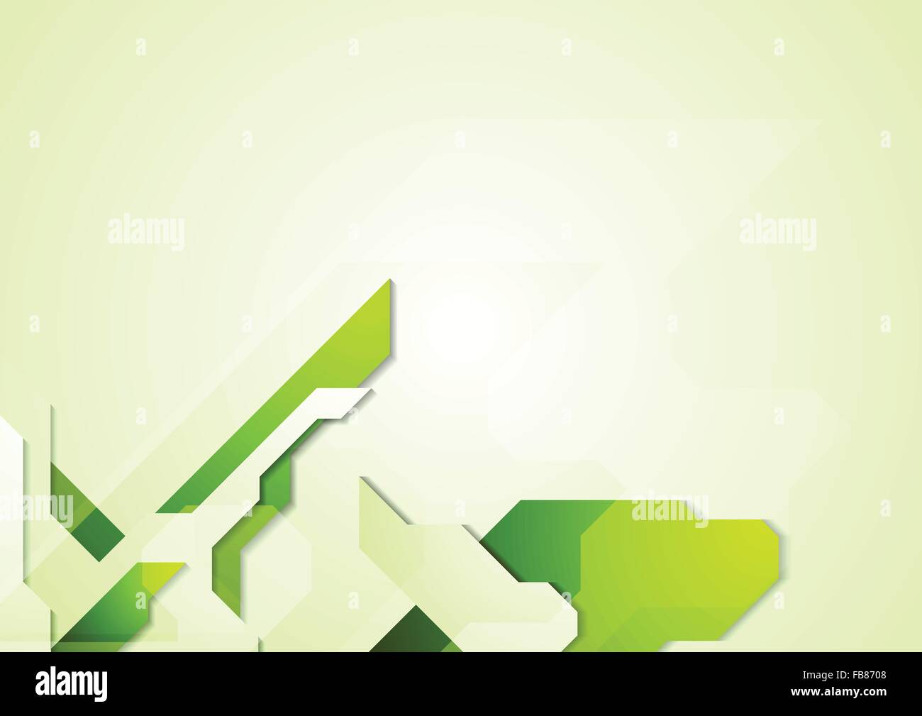 Bright green technology elements background. Geometric illustration for ...