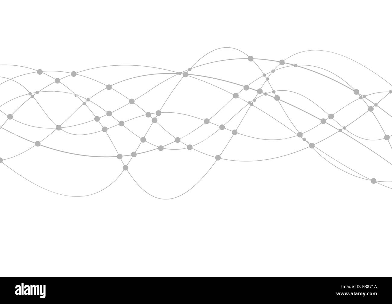 Geometric tech wavy lines abstract background. Grey curves vector ...