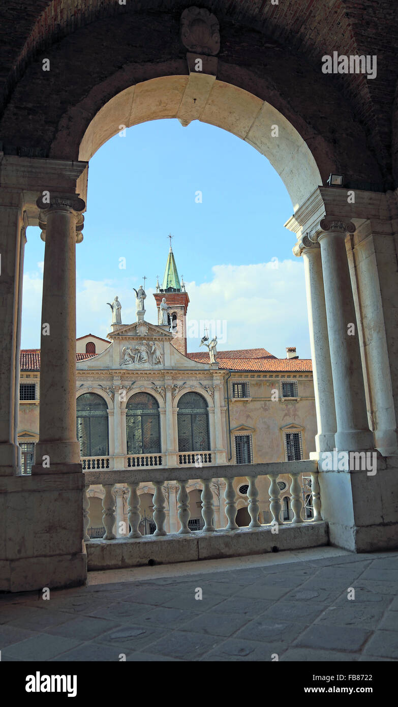 ancient Saint Vincent Church in the historic city of Vicenza in Italy ...