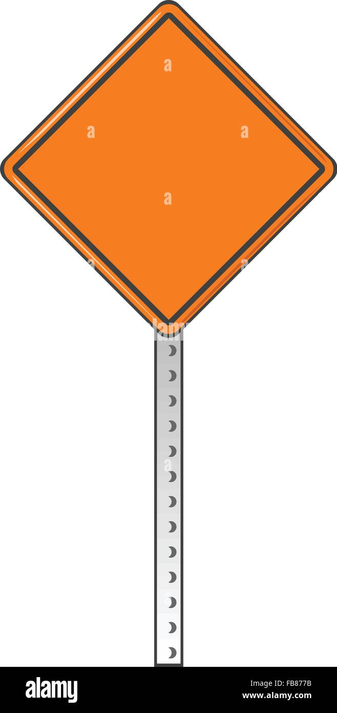 Blank Street Signs Orange