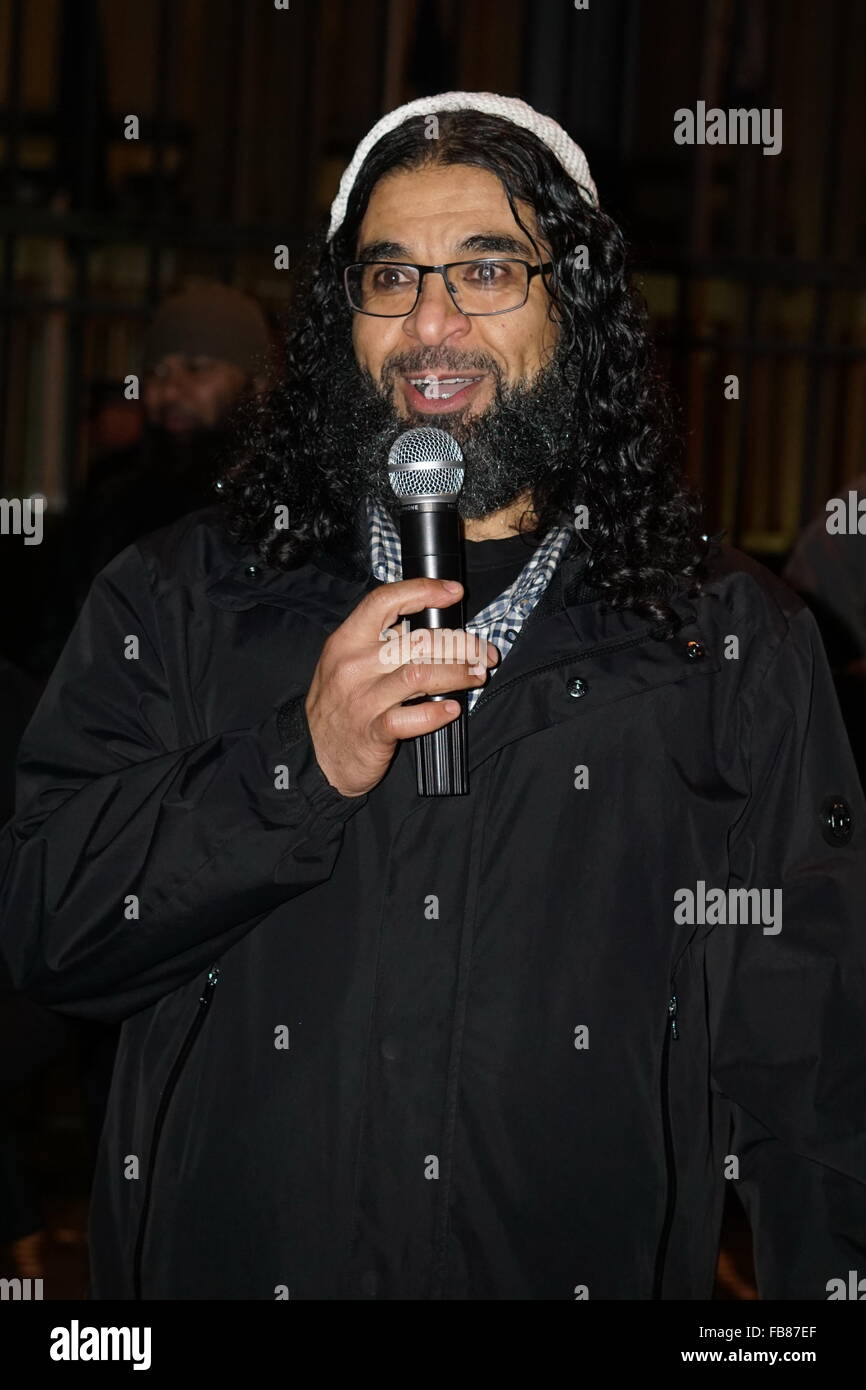London, England,UK, 11th Jan 2016 : Shaker Aamer holds a Vigil to mark ...