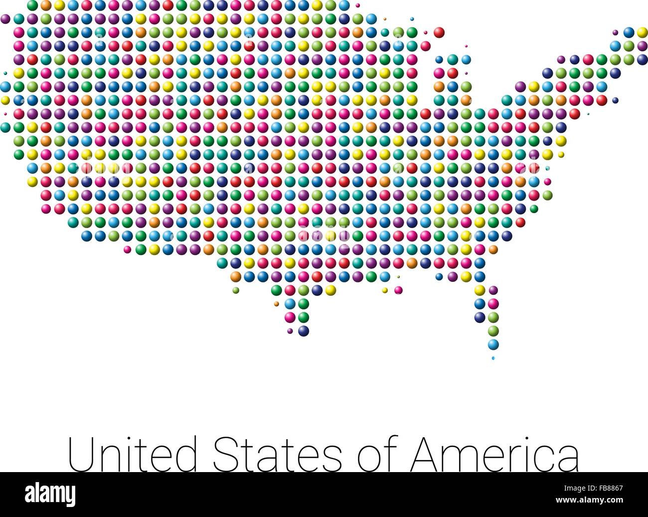 USA Map vector colored dotted design Stock Vector Image & Art - Alamy