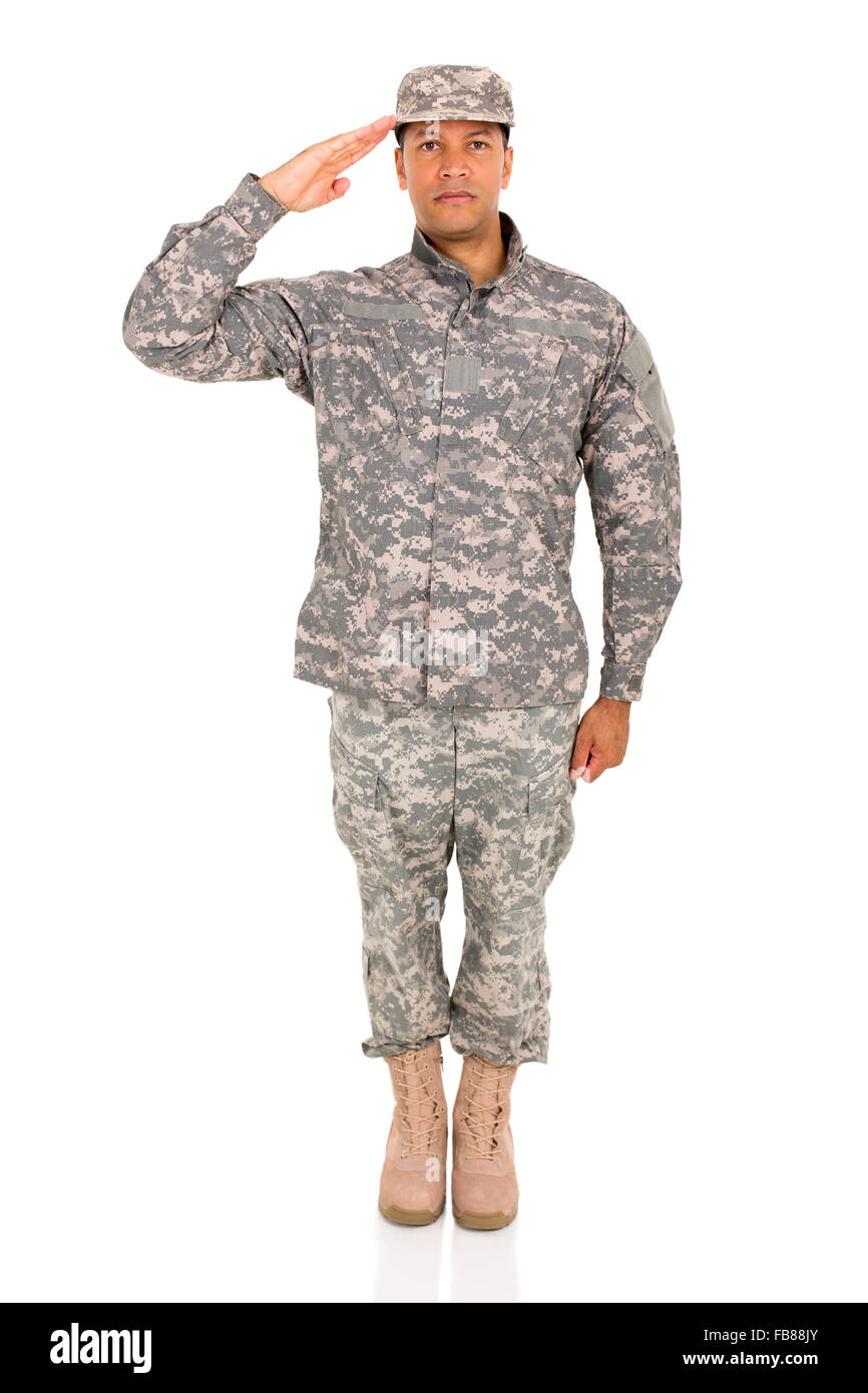 Army Soldier Saluting