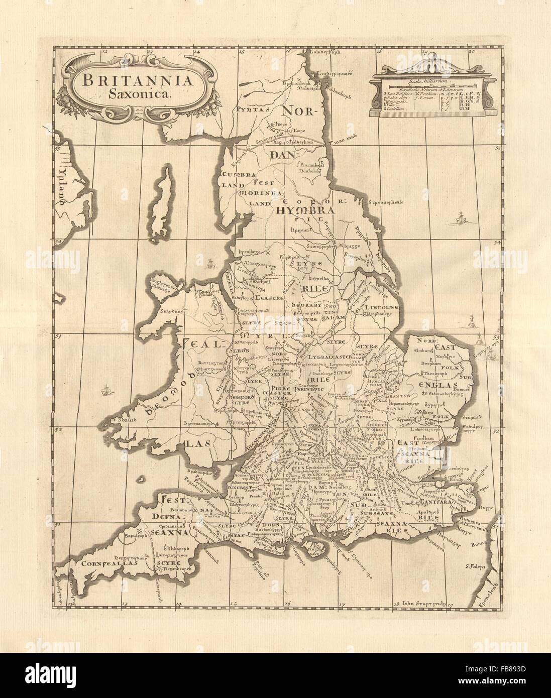 Late saxon map hi-res stock photography and images - Alamy