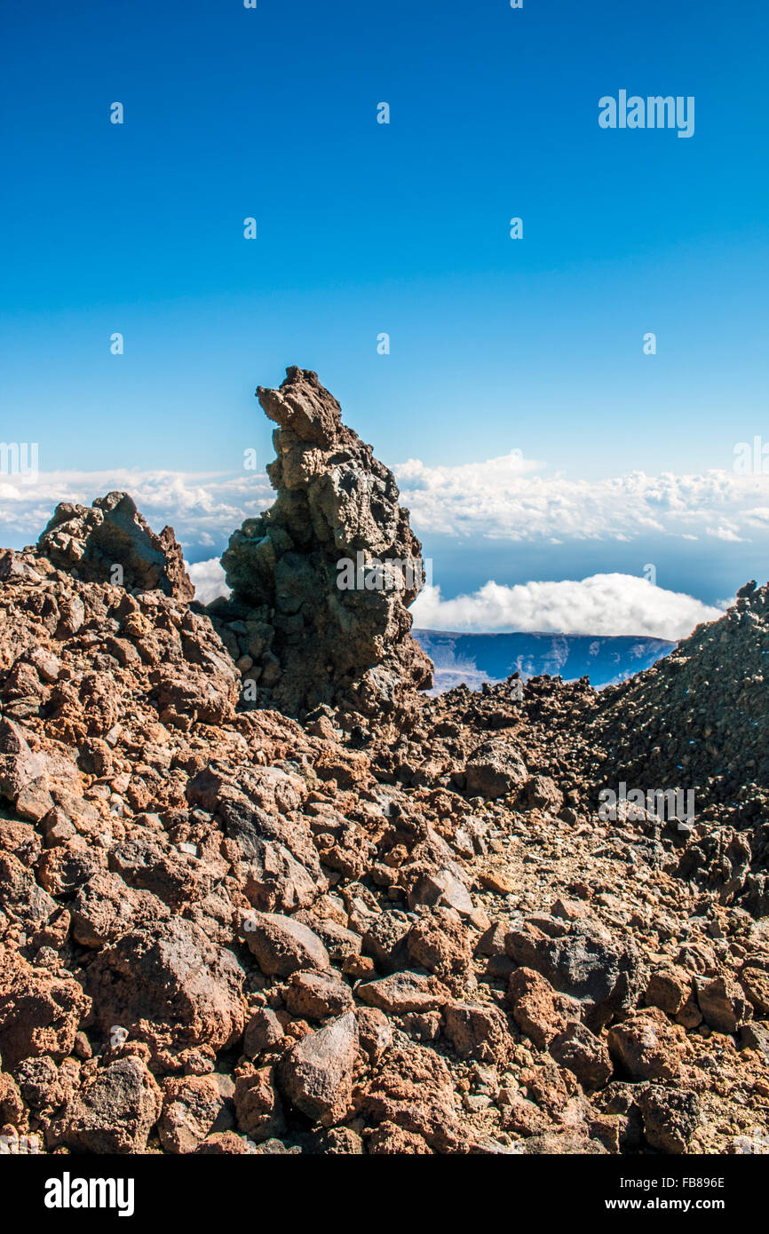Cliff created after volcano eruptionThe removed rocks the remains of ...