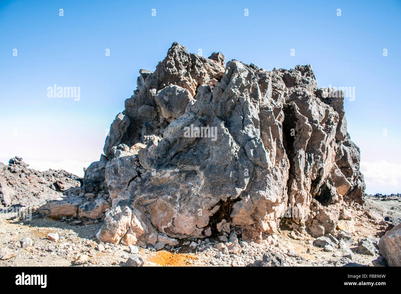 Cliff created after volcano eruptionThe removed rocks the remains of ...