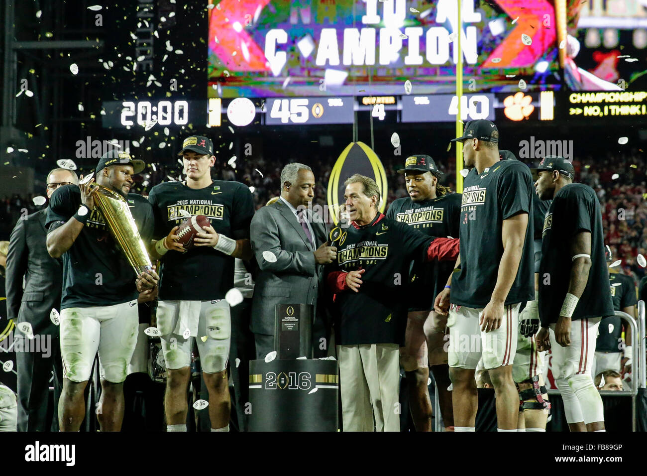 Nick saban trophy hi-res stock photography and images - Alamy