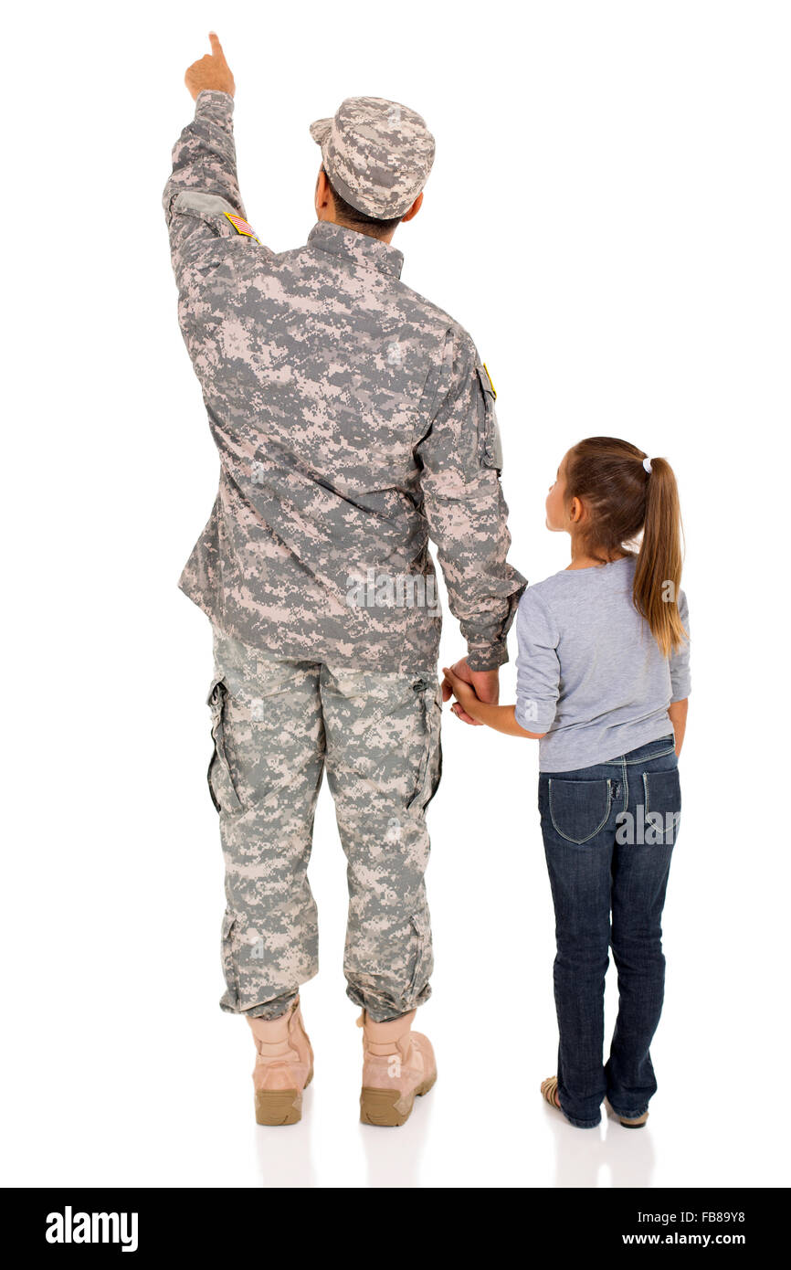 Back view father little daughter hi-res stock photography and images ...