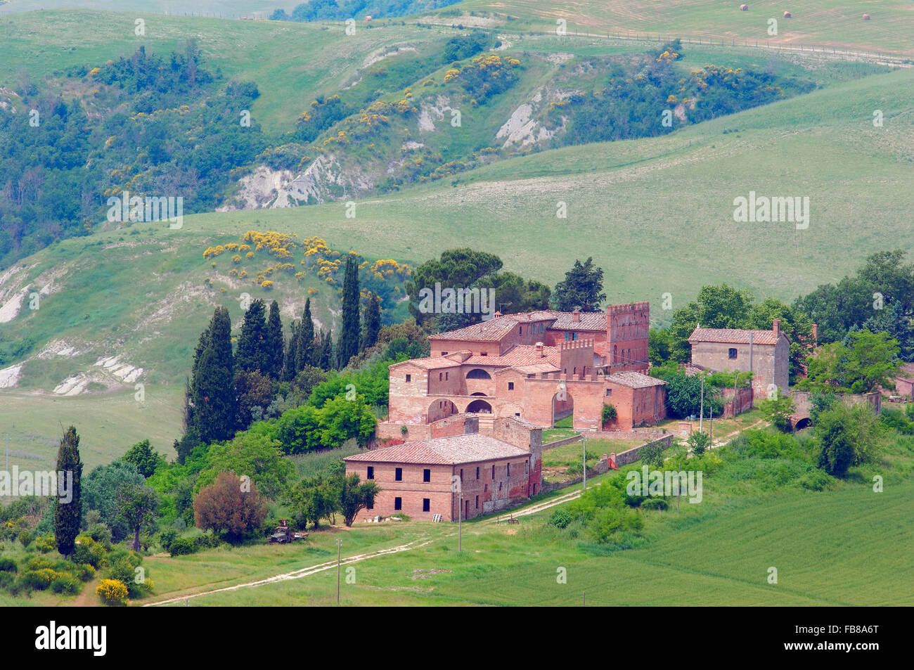 Tuscany Landscape, Near Asciano, Siena Province, Crete Senesi, Tuscany ...