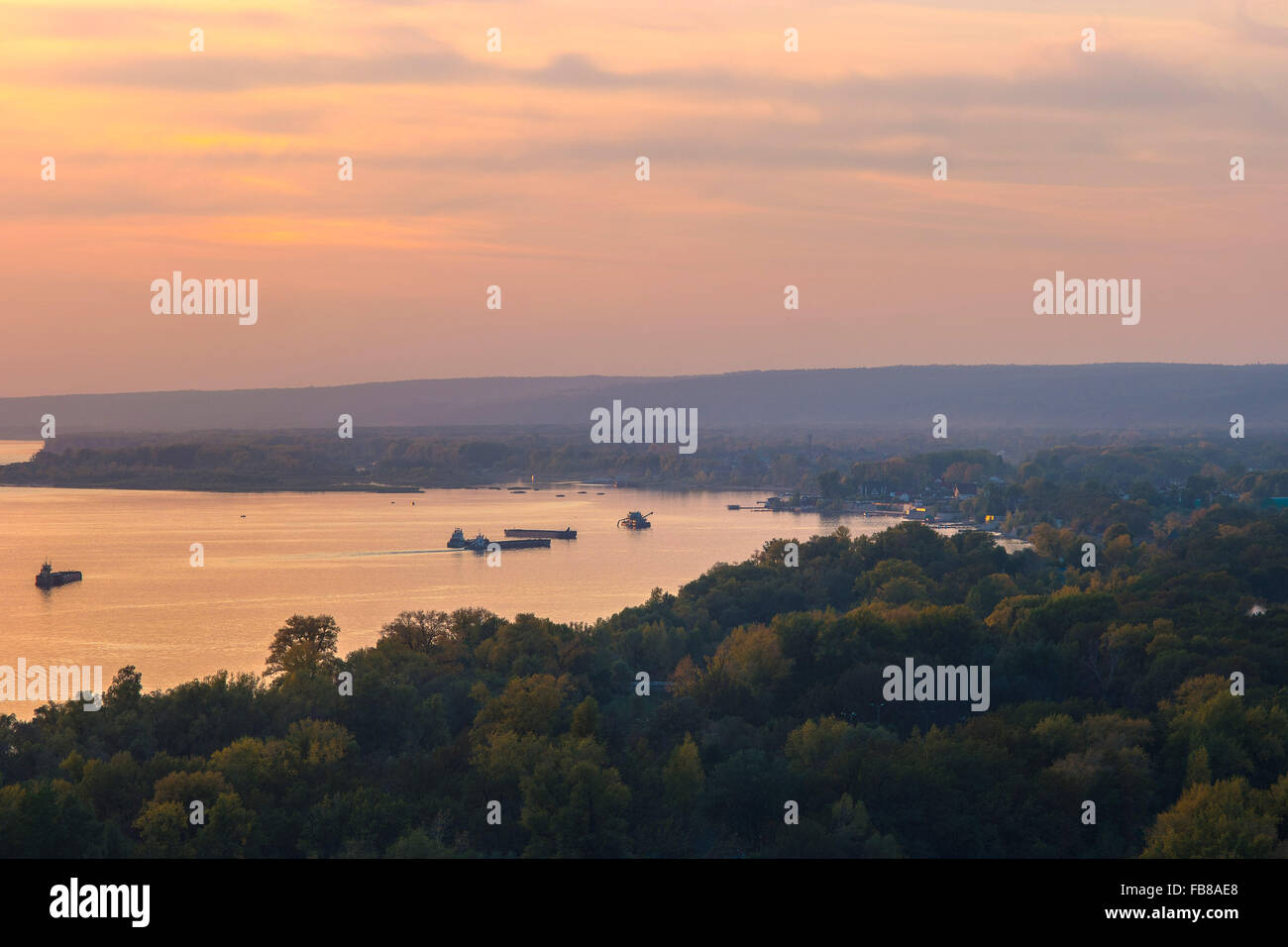 River bay and village Stock Photo - Alamy