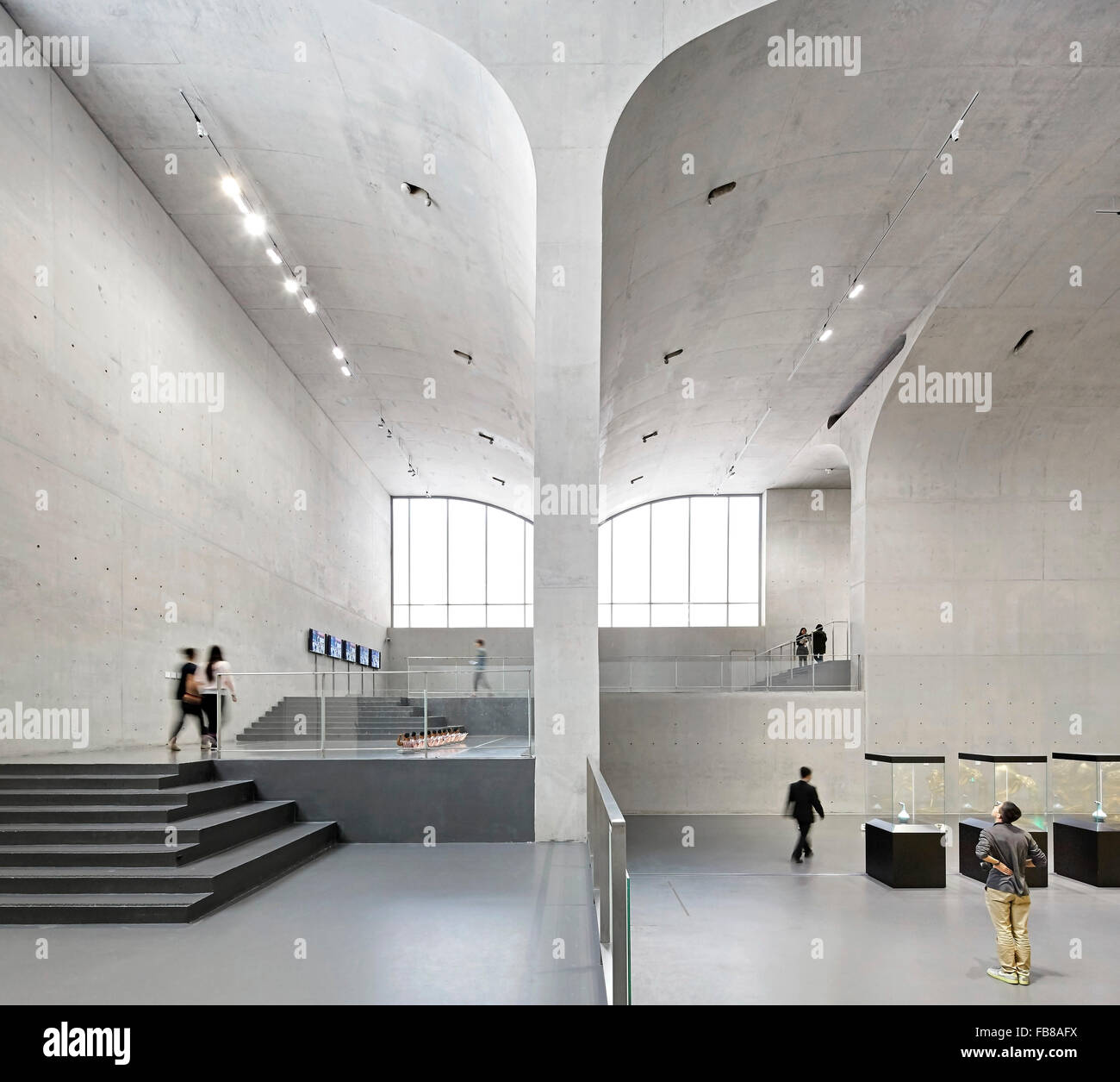 Multi-level exhibition halls. Long Museum West Bund, Shanghai, China ...