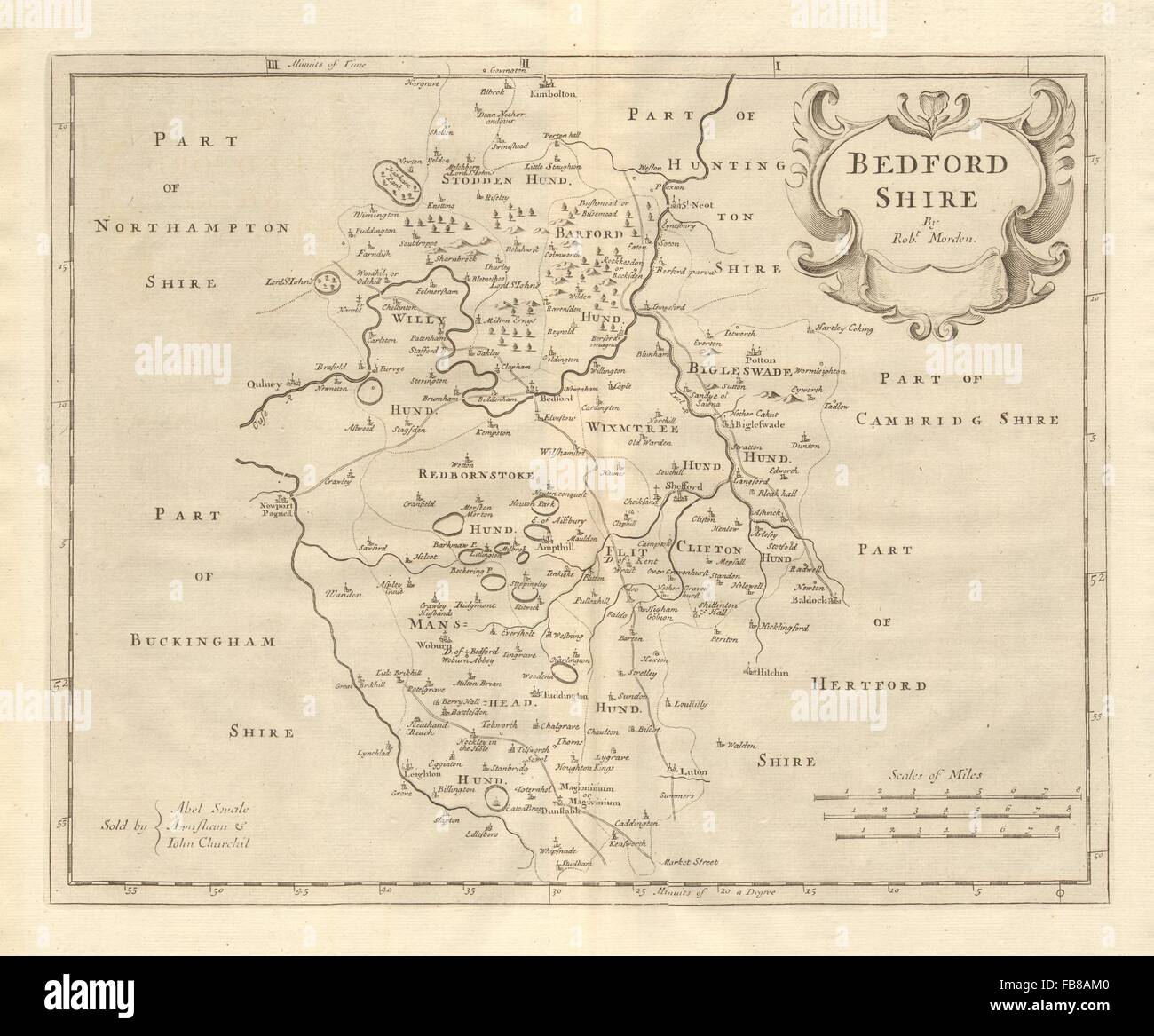 Map of bedford hi-res stock photography and images - Alamy