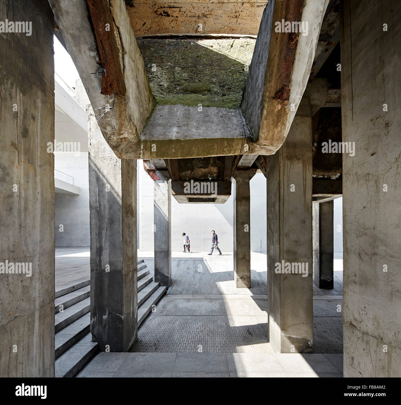 View through derelict coal loading structure. Long Museum West Bund ...