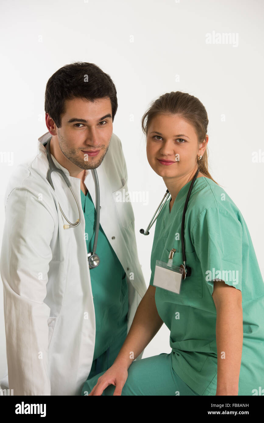 Female doctors couple wearing medical hi-res stock photography and ...