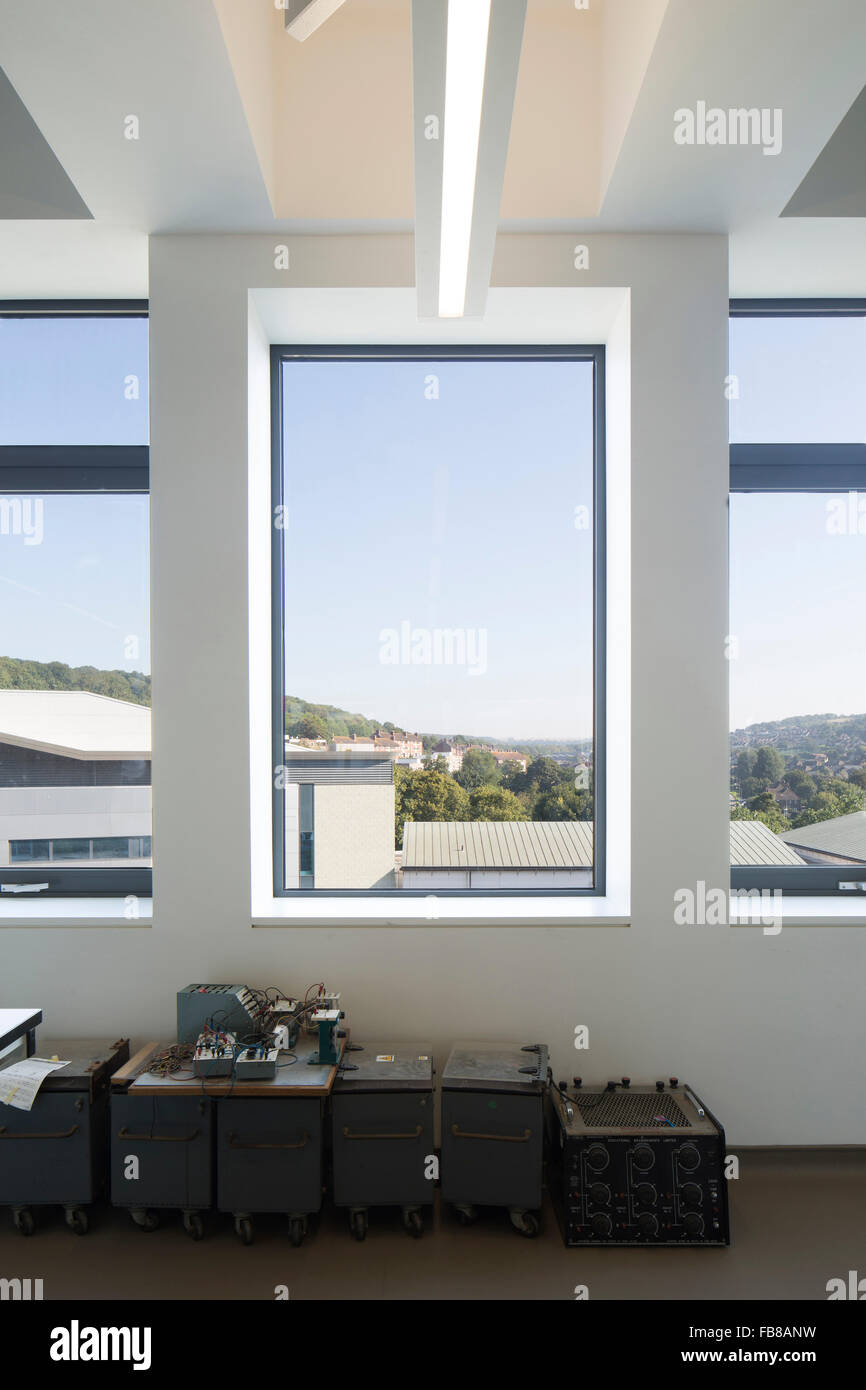 View of classroom windows. Cockcroft Building, University of Brighton ...
