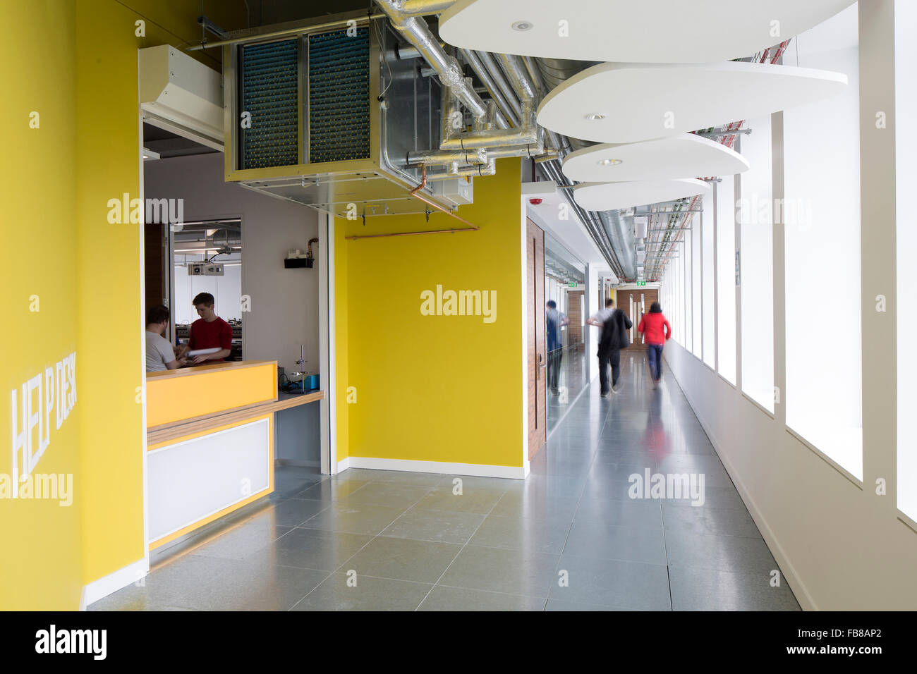 View of Solar Corridor on 4th FLoor. Cockcroft Building, University of ...