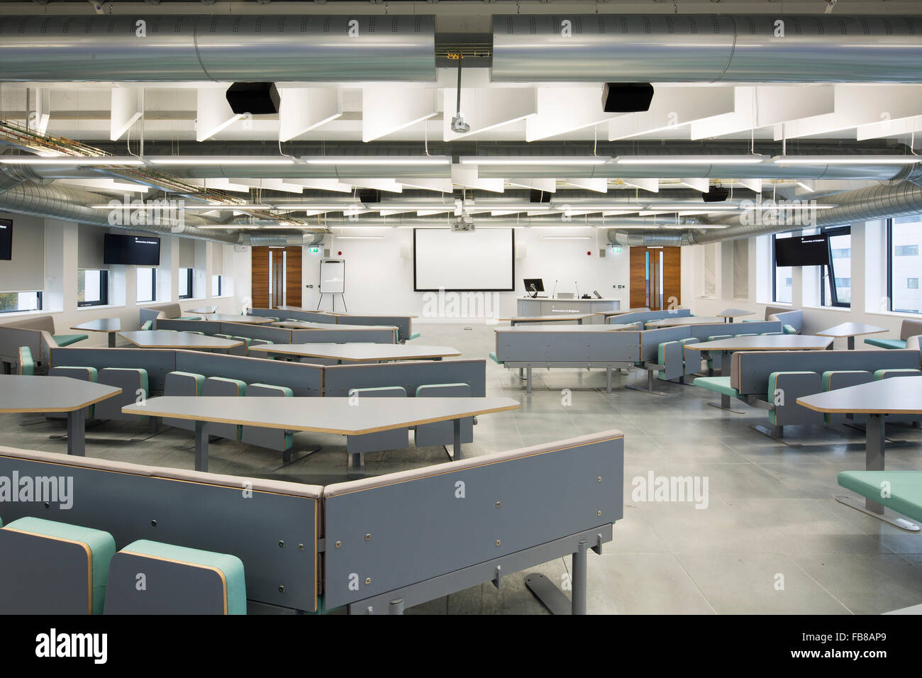 View of lecture classroom. Cockcroft Building, University of Brighton ...