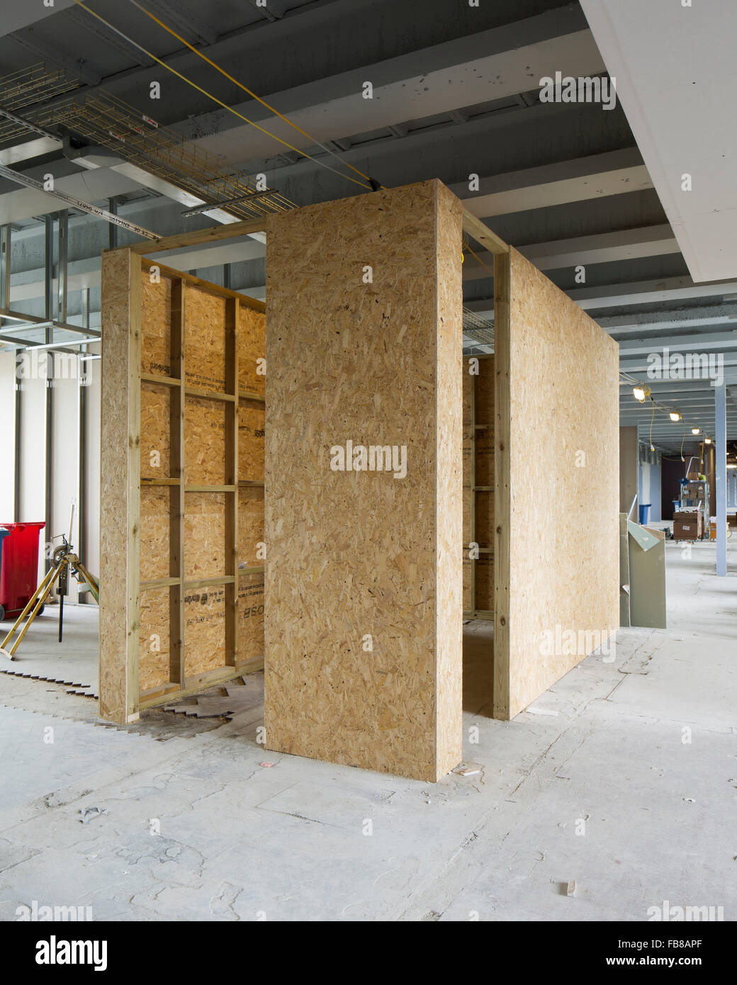 Internal room being constructed. Cockcroft Building, University of ...