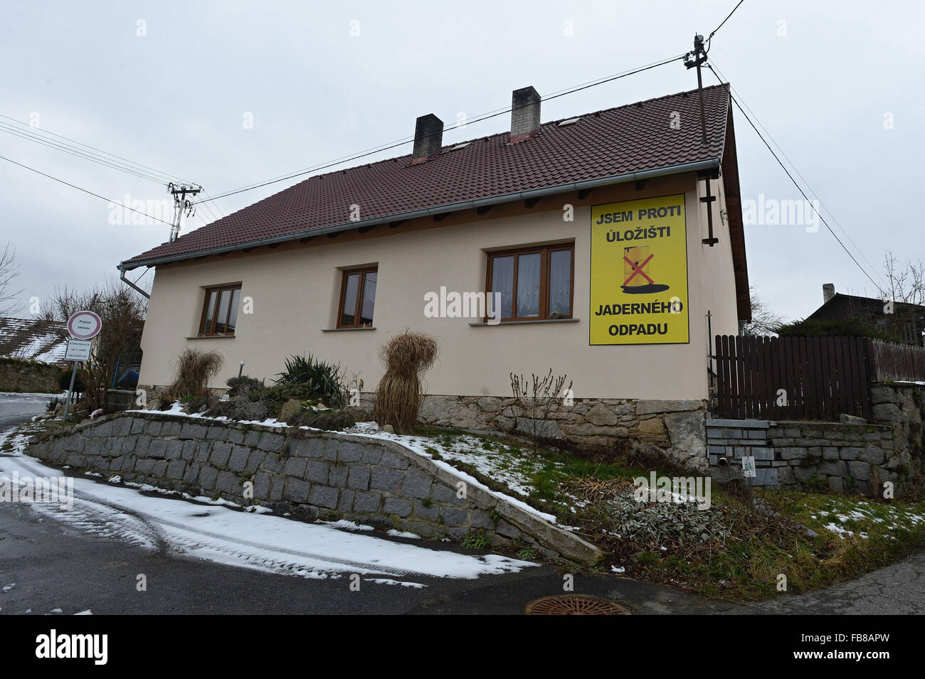 Hundreds of people protest against Czech nuclear waste repository Stock ...